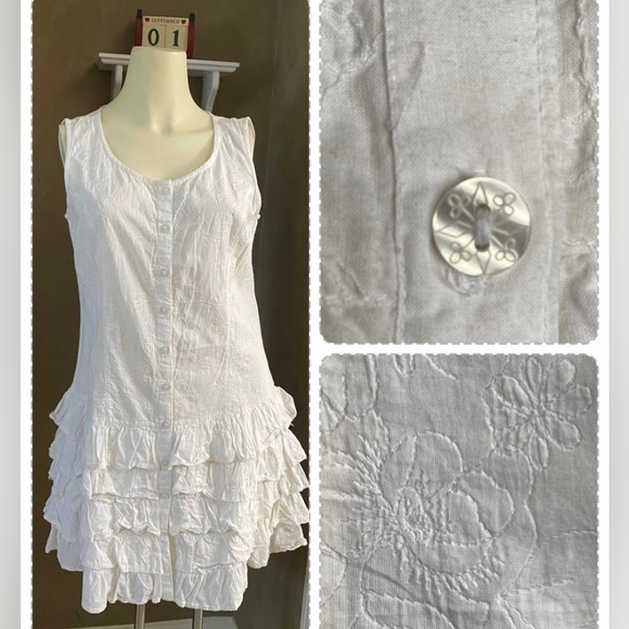 Peppermint Bay | Dresses | Peppermint Bay Ruffle Embroidered Cotton ...
